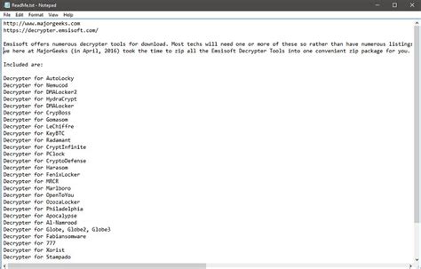 Download Emsisoft Decryptor Tools Majorgeeks