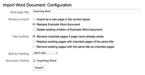 在 Confluence 中导入一个 Word 文档 文档交付 Isharkfly