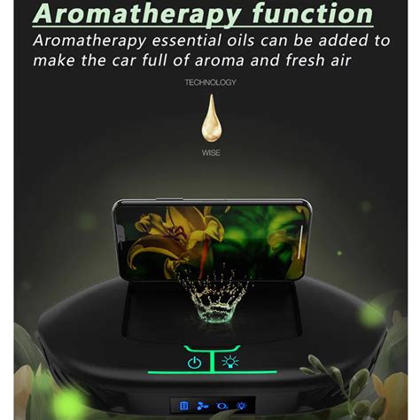 Солнечный автомобильный очиститель воздуха с подставкой для мобильного телефона Usb ионизатор