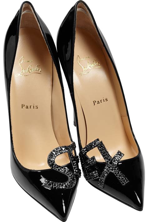 Christian Louboutin Sex Patent Leather Pumps In Black Lyst