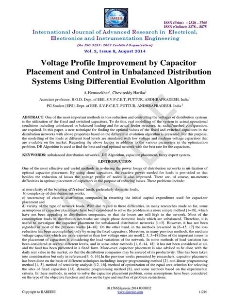 Voltage Profile Improvement By Capacitor Placement And Control In Unbalanced Distribution