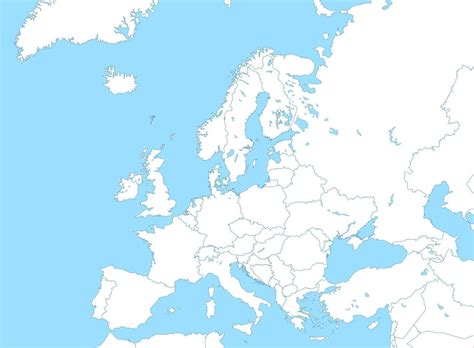 Blank Europe Map With Borders