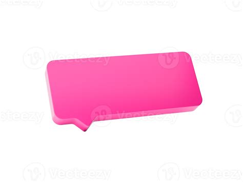 3d Simple Pink Message Box Icon 3d Shiny Pink Chat Box Icon 35282175 Png