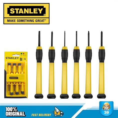 Stanley Stht66052 8 66 052 6 Piece Bi Material Handle Precision Screwdriver Set Lazada