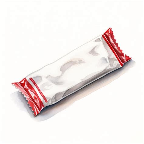 Premium Photo Realistic Watercolor Candy Bar Wrapper Illustration