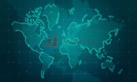 Abstract World Map News Corporate Backgroundbusiness Digital Network Presentationglobal Cyber