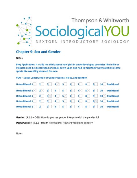 Chapter Notes Chapter Sex And Gender Notes Blog Application It Made Me Think About How