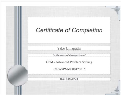 Umapathi Sake On Linkedin Hello Linkedin Fam I Am Excited To Share That I Have Completed The Gpm