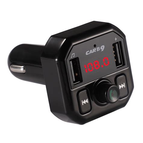 外贸车载mp3播放器车载蓝牙手机免提 立体音乐 按钮式fm发射器b9 阿里巴巴
