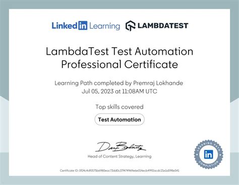 Premraj Lokhande On Linkedin Certificate Of Completion