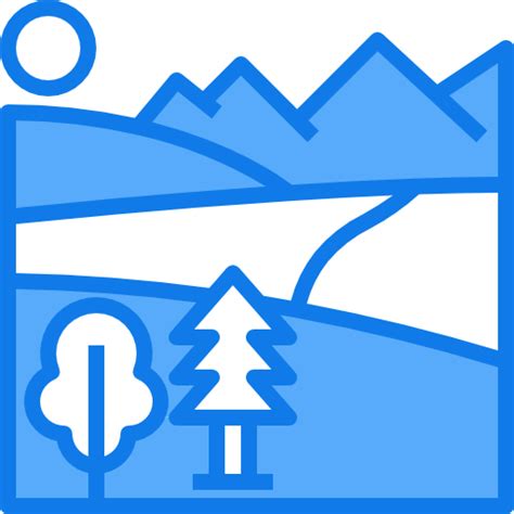 Landscape Justicon Blue Icon