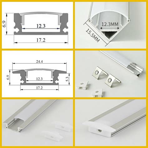 Mua Đèn led thanh nhôm định hình lắp nổi Dạng U định hình thanh nhôm U cao cấp Dùng dây led