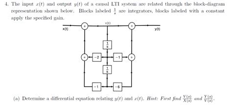 Solved 4 The Input R T And Output Y T Of A Causal LTI Chegg