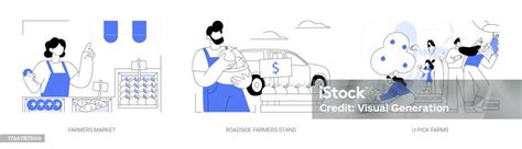 Farm Products Selling Abstract Concept Vector Illustrations Stock Illustration Download Image