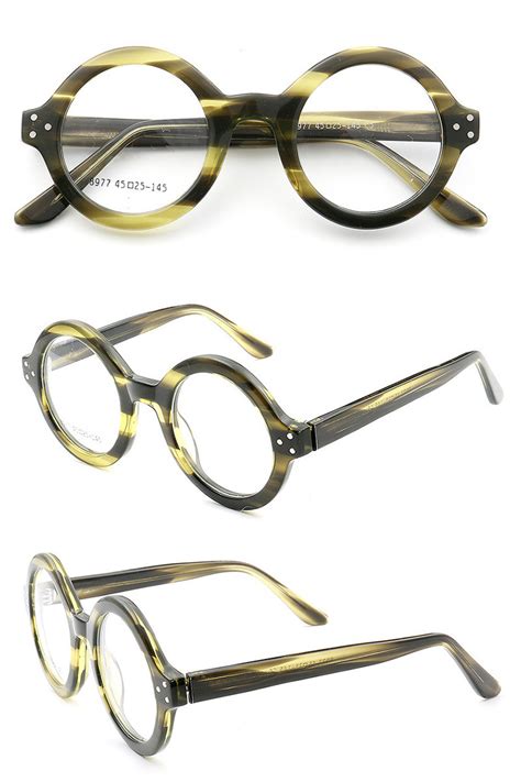 Badu Bg Огромни кръгли дамски очила Ръчно изработени дебели ацетатни рамки Рамки за оптични