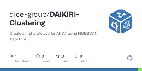 github dice group daikiri clustering create a first prototype for ap3 1 using hdbscan algorithm