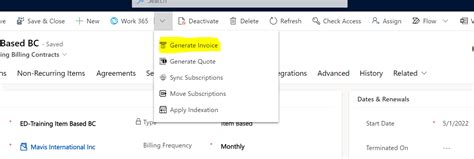Sending The Work 365 Invoice