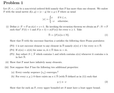 Solved Problem 1 Let F S Be A Non Trivial Ordered