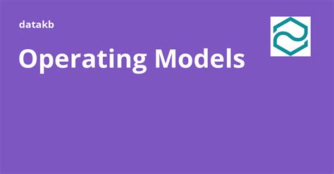 Operating Models Datakb