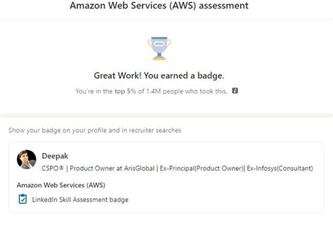 Deepak Kumar Deo On Linkedin Linkedinskillassessment Aws Aws Cloud Cloudcomputing