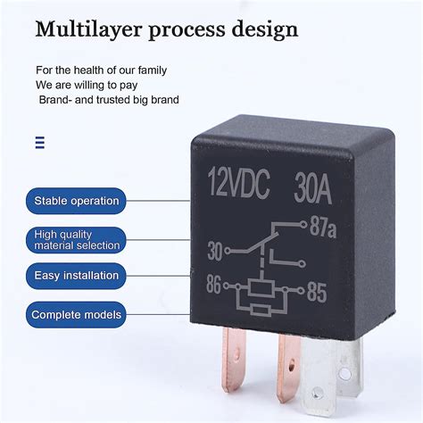 2 Pack Car 5 Pin Relay Switch 12v 30a Waterproof Stable Relay Multi 2 Pack Car 5 Pin Relay Switch 12v 30a Waterproof Stable Relay Multi