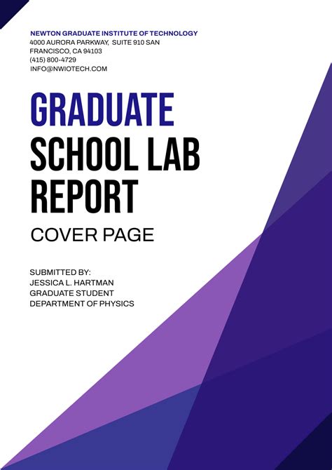 Free Biology Lab Report Cover Page Template To Edit Online