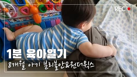 엄마 마음대로 1분 육아일기 8개월아기 분리불안and원더윅스 육아 브이로그 아기 성장일기 Youtube