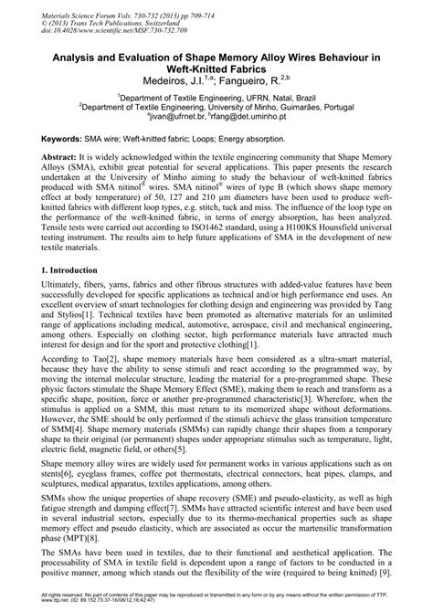 Pdf Analysis And Evaluation Of Shape Memory Alloy Wires Behaviour In