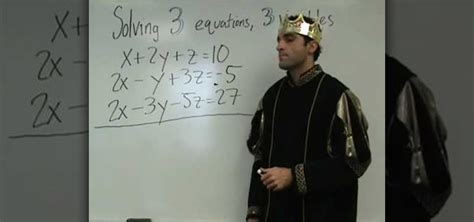 How To Solve 3 Equations With 3 Variables « Math Wonderhowto