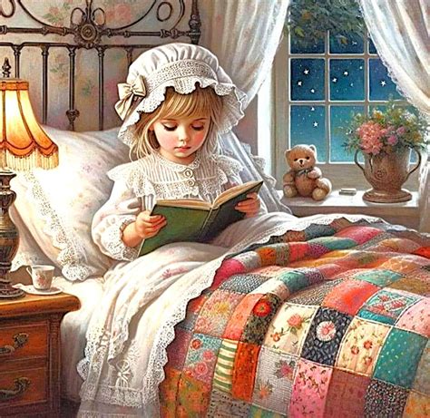 La Fillette Lit Avant De Dormir Puzzle En Ligne