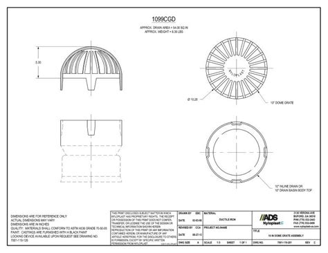 Nyloplast Grates Dome Ads Nyloplast Drain Basin 12 In X 3 Ft H W