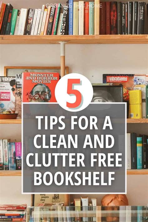 How To Declutter Your Bookshelves Organize That Home Pin 1 Bookshelf Organization Bookshelves