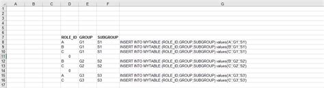 Excel To Dynamically Generate Sql Script Using Formula Stack Overflow