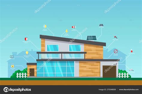Visual Infographics Smart Modern Smart Home System Control Stock Vector By ©ideyweb 270348838