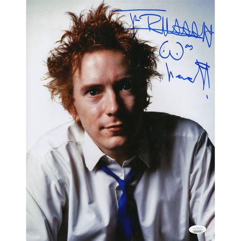 Johnny Rotten Autograph 11x14 Photo Sex Pistols Signed Jsa Coa Witness Zobie Productions