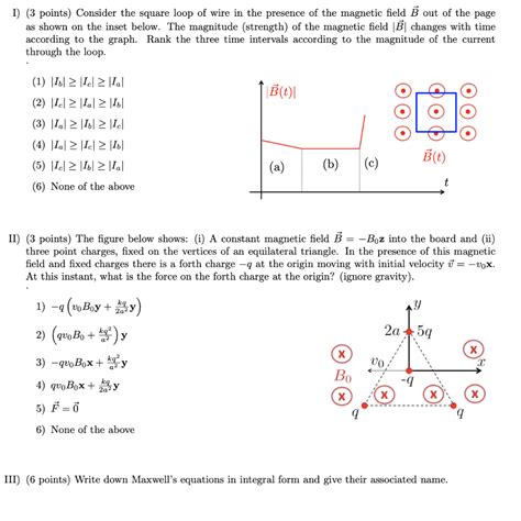 Solved I 3 Points Consider The Square Loop Of Wire In The