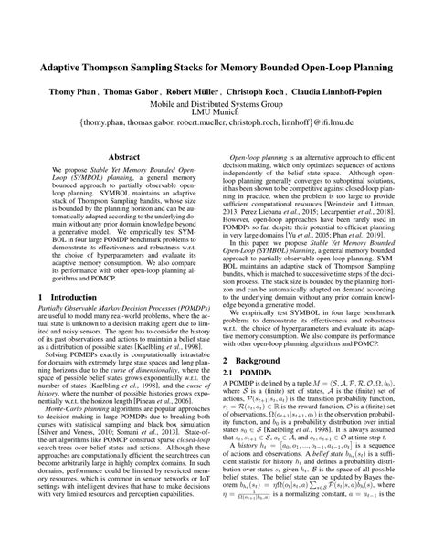 Pdf Adaptive Thompson Sampling Stacks For Memory Bounded Open Loop