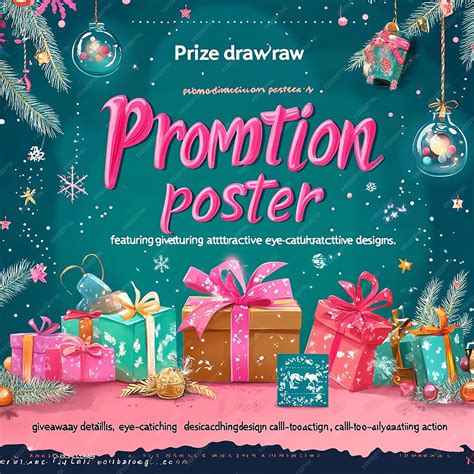 Prize Draw Promotion Poster Featuring Attractive Prizes Premium Ai