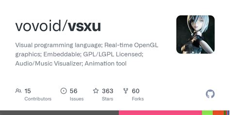 github vovoid vsxu visual programming language real time opengl graphics embeddable gpl