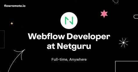 hiring full time webflow developer at netguru