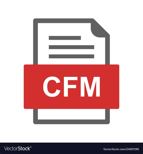 Cfm File Document Icon Royalty Free Vector Image
