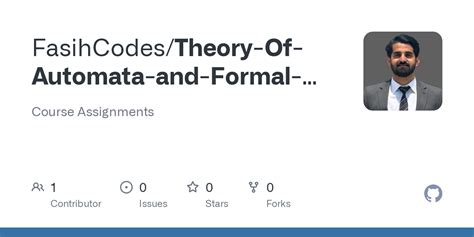 GitHub FasihCodes Theory Of Automata And Formal Languages Course Assignments