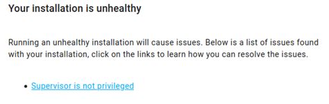 Unhealthy State Configuration Home Assistant Community