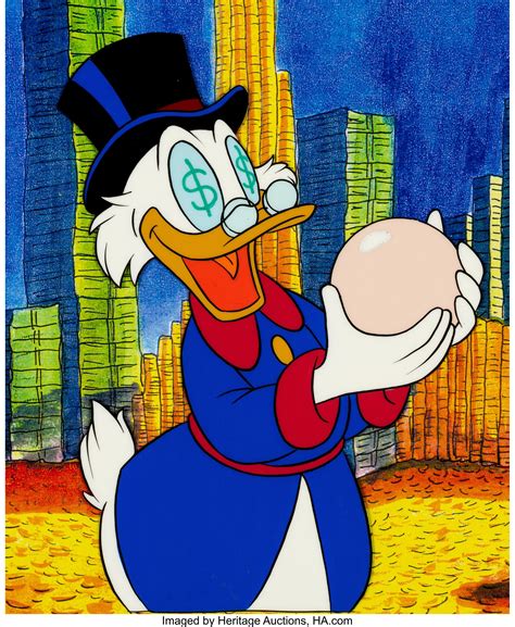 Ducktales Scrooge Mcduck Production Cel Walt Disney 1987 Lot 11100 Heritage Auctions