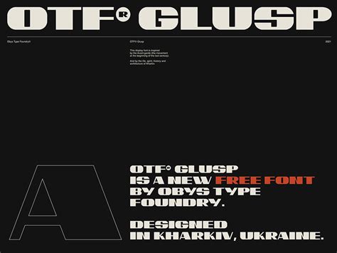 OTF Glusp Free Display Font Theme UI