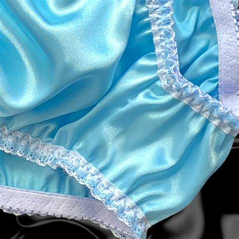 Satin Tanga Frilly Sissy Bikini Knicker Panties Briefs Underwear Size