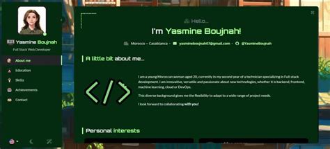 Yasmine Boujnah On Linkedin Reactjs Portfolio Webdevelopment