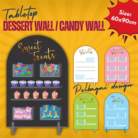 Tabletop Candy Wall Dessert Wall Snack Wall Cupcake Rack Display Board