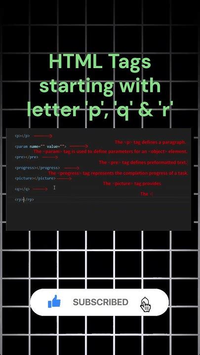 html tags part 9 web tech shorts viralvideo coding youtube