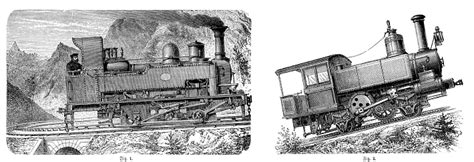 알프스 1898에서 기관차 증기 열차를 운전하는 두 개의 철도 시스템 기관차에 대한 스톡 벡터 아트 및 기타 이미지 기관차 드로잉 19세기 Istock